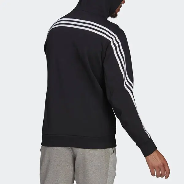 Adidas Long Sleeve Hooded Zip Jacket - Black