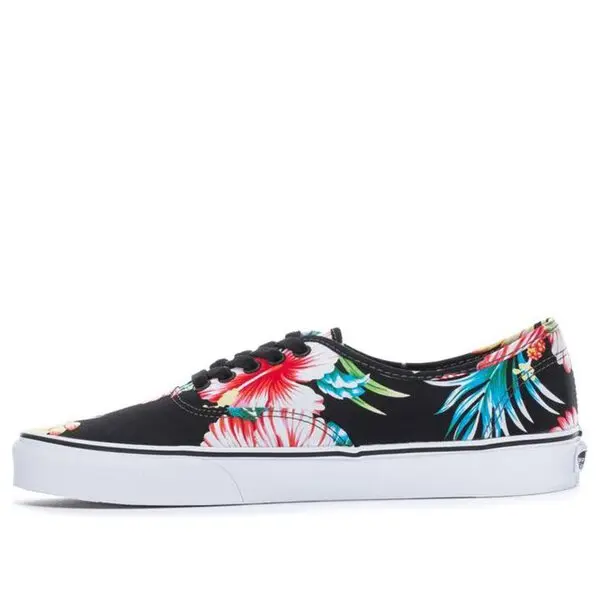 VANS Authentic Hawaiian Floral Lace Up Sneakers - Black
