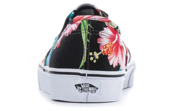 VANS Authentic Hawaiian Floral Lace Up Sneakers - Black