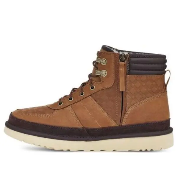 UGG Highland Leather Lace-up & Zip-up Boots - Brown
