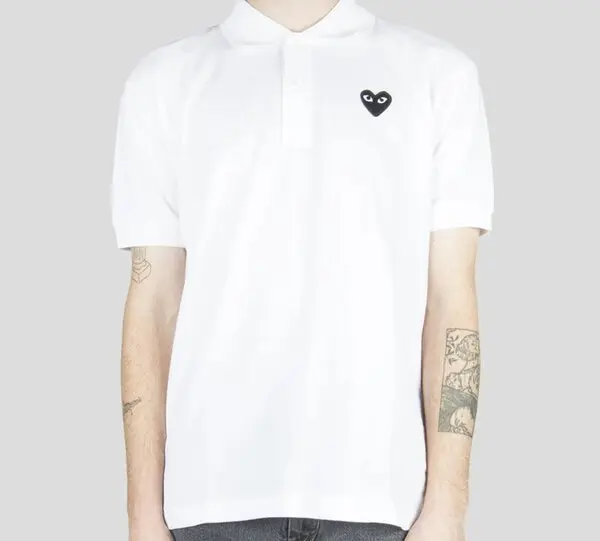 Play Comme Des Garcon Polo Black Emblem