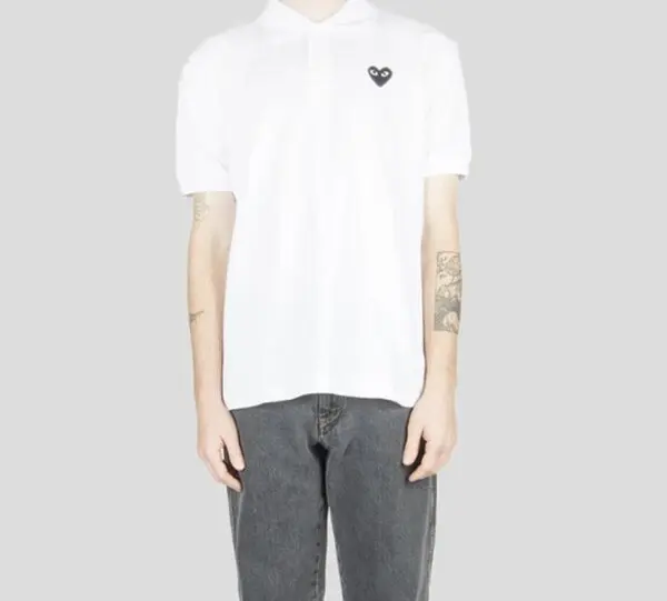 Play Comme Des Garcon Polo Black Emblem
