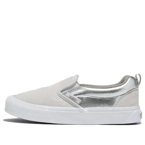 VANS Knu Slip-on Sneakers - Metallic Silver/true White