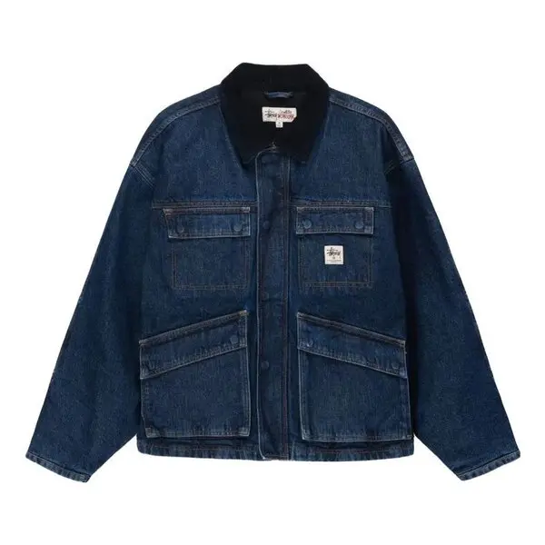StÜssy Washed Canvas Shop Jacket - Blue