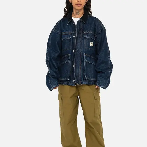StÜssy Washed Canvas Shop Jacket - Blue