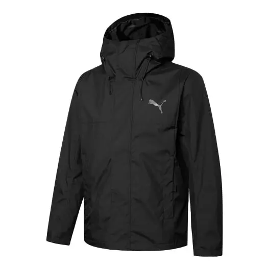 PUMA Outdoor Logo Sports Hooded Jacket - Black