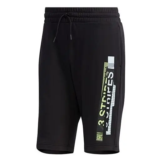 Adidas Neo Printed Logo Shorts - Black