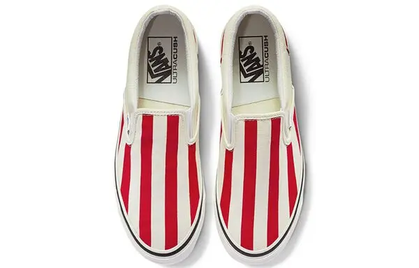 VANS Classic Slip-on 98 Dx Anaheim Factory Red Big Stripes - Red/white
