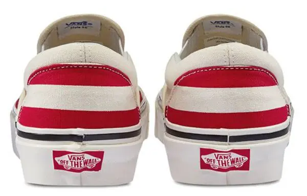 VANS Classic Slip-on 98 Dx Anaheim Factory Red Big Stripes - Red/white