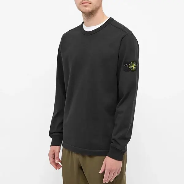 Stone Island Lightweight Crew Sweatshirt - Black