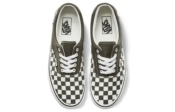 VANS Era Checkerboard Low Top Sneakers - Green/white