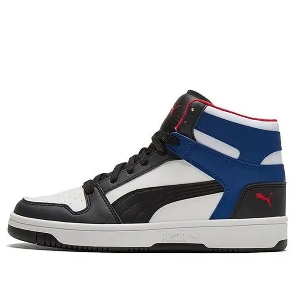 PUMA Rebound Layup Mid Top Sneakers - White/black/blue