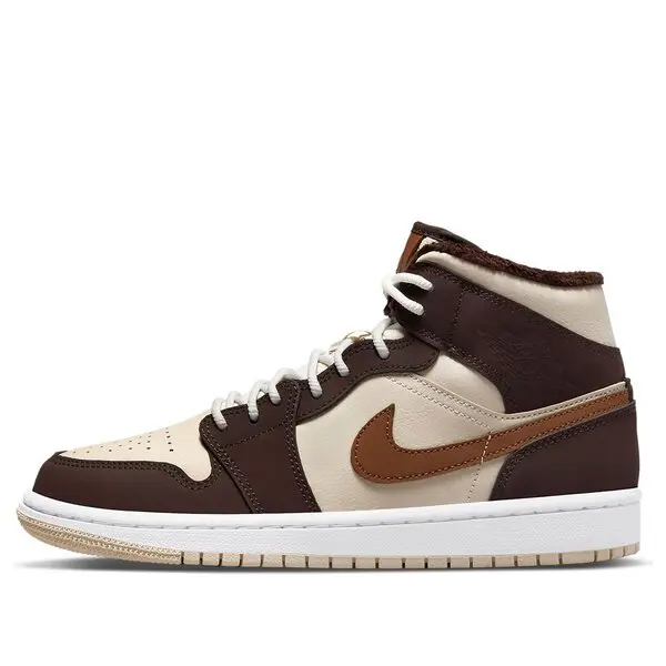 JORDAN 1 Mid Se "brown Basalt Oatmeal - Cream/brown