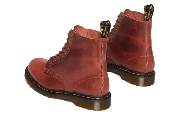 Dr. Martens 1460 Pascal Made In England Denver Leather Lace Up Boots - Brown