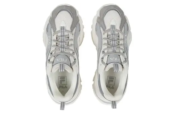 FILA Low Top Athletic Sneakers - White/grey