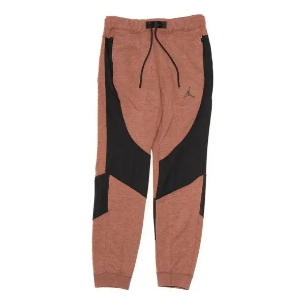 JORDAN Stripe Printing Logo Lacing Bundle Feet Sports Pants/trousers/joggers Brown - Default Colorway