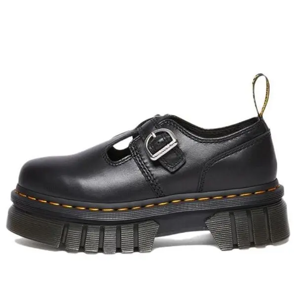 Dr. Martens Audrick Nappa Lux Platform Mary Jane Shoes - Black