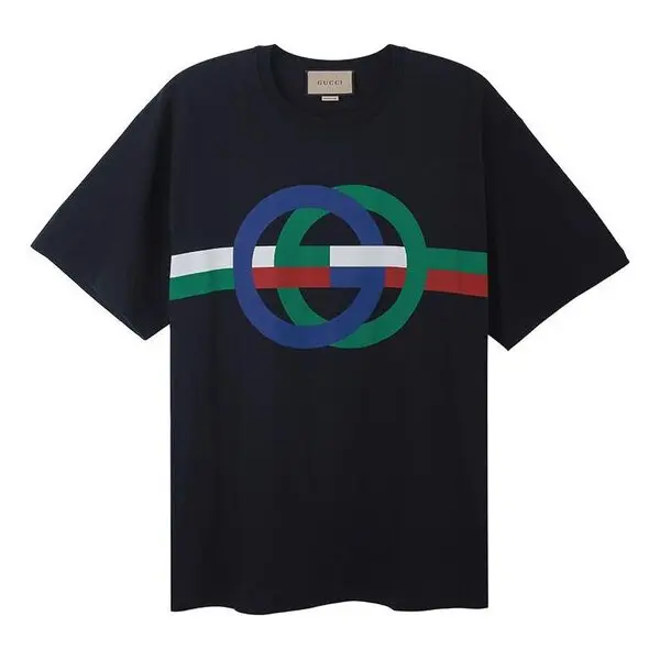 Gucci Round Gg Print Cotton T-shirt