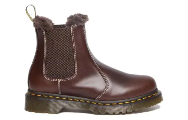 Dr. Martens 2976 Leonore Faux Fur Lined Chelsea Boots - Dark Brown
