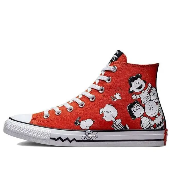 CONVERSE X Peanuts Chuck Taylor All Star High Top Sneakers - Red/white/black