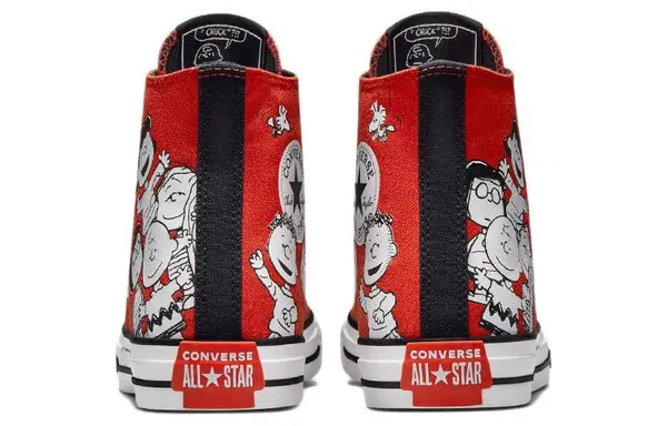 CONVERSE X Peanuts Chuck Taylor All Star High Top Sneakers - Red/white/black