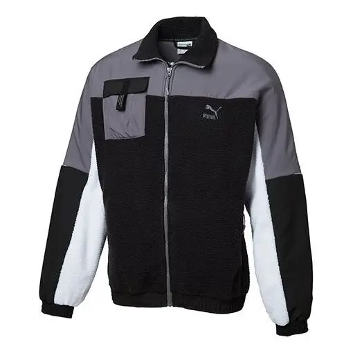 PUMA Fleece Lapel Jacket - Black