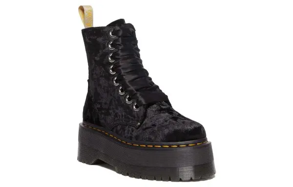 Dr. Martens Vegan Jadon Max Crushed Velvet Platform Boots