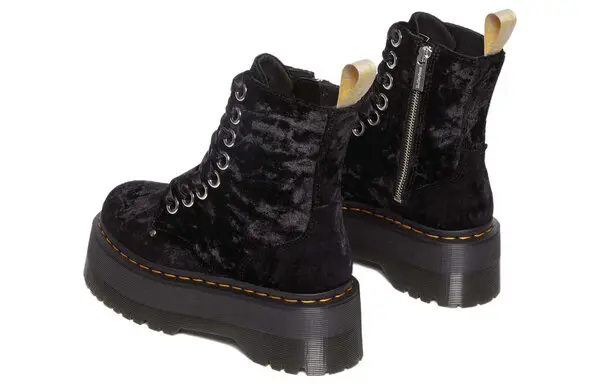 Dr. Martens Vegan Jadon Max Crushed Velvet Platform Boots