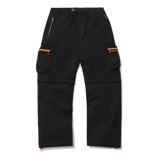 LI-NING Lifestyle Convertible Cargo Pants - Black/orange