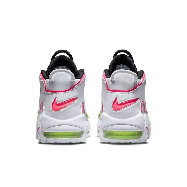 Nike More Uptempo Athletic Sneakers - White/volt-hyper Pink-black