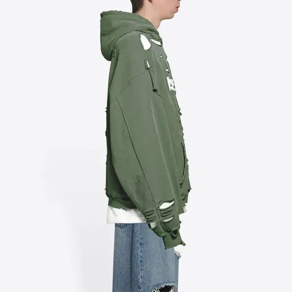 Balenciaga Destroyed Logo Hoodie