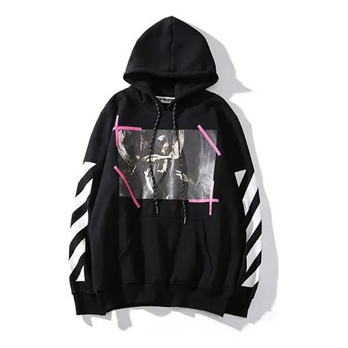 Off-White Religious Painting" Hoodie - Black