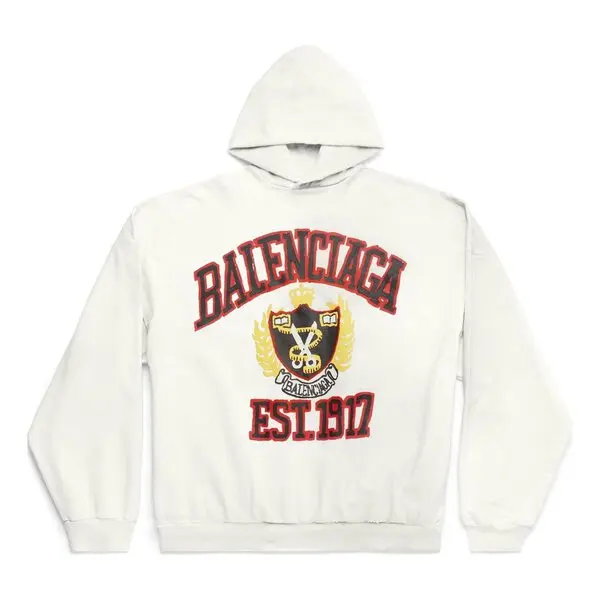 Balenciaga Diy College Hoodie - White