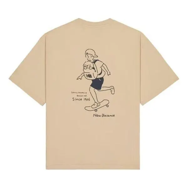 NEW BALANCE Wordmark Logo Skate Graphic T-shirt - Incense