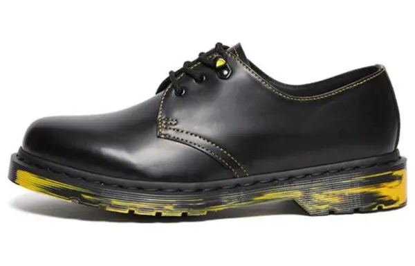 Dr. Martens 1461 Marbled Sole Leather Oxford Shoes - Black
