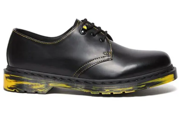 Dr. Martens 1461 Marbled Sole Leather Oxford Shoes - Black