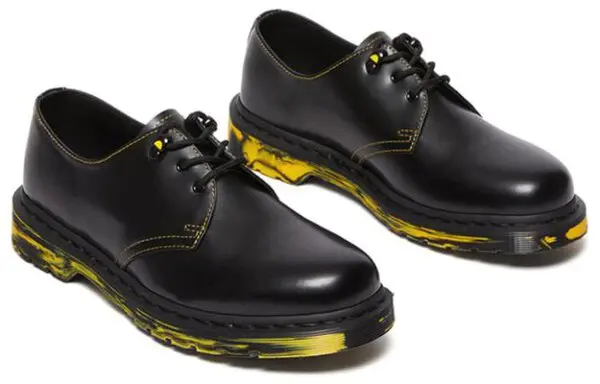 Dr. Martens 1461 Marbled Sole Leather Oxford Shoes - Black