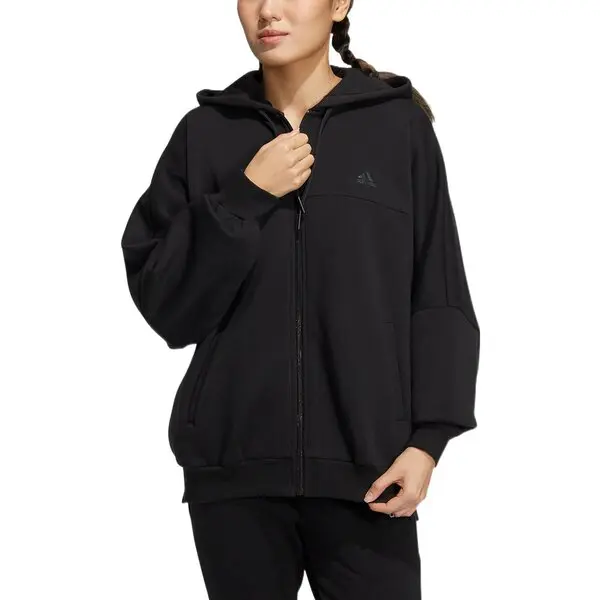 Adidas Word Fleece Full Zip Hoodie - Black