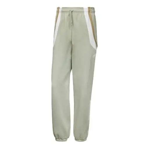 Adidas Contrasting Colors Pattern Lacing Casual Sports Pants/trousers/joggers - Green