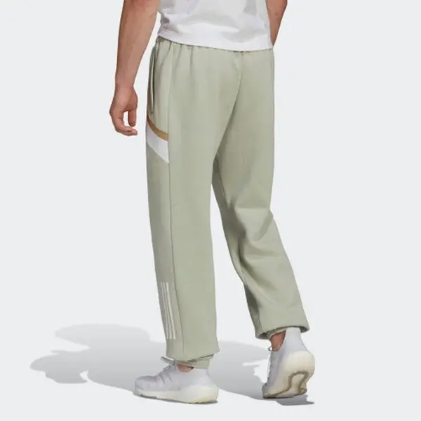 Adidas Contrasting Colors Pattern Lacing Casual Sports Pants/trousers/joggers - Green