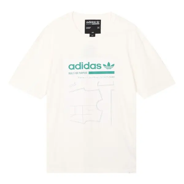 Adidas Originals Graphic Tee Logo Printing Short Sleeve - White