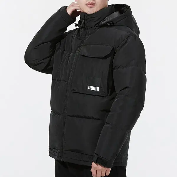PUMA Hooded Down Jacket With Loose Fit