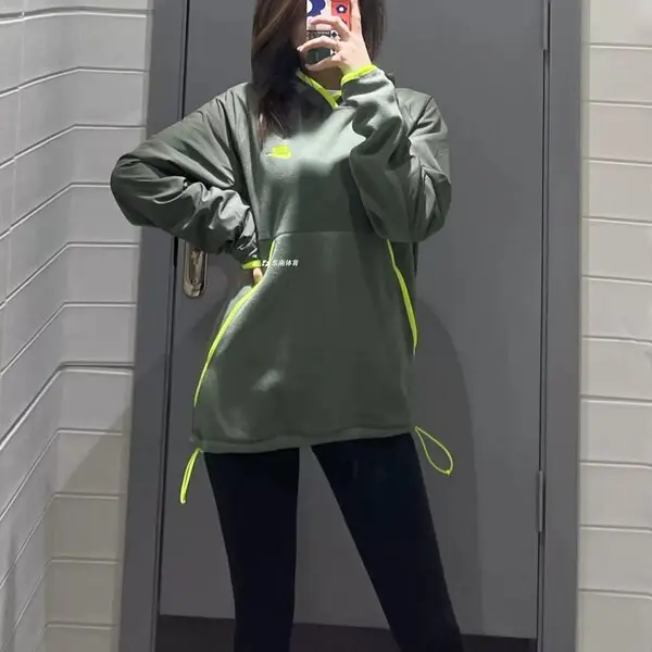 Nike Logo Print Hooded Long Sleeve Windbreaker