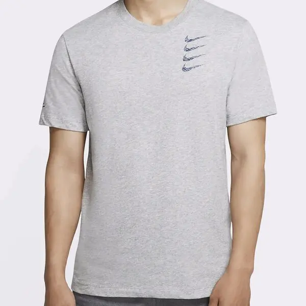 Nike Dri-fit 4 Round Neck Short Sleeve Gray T-shirt