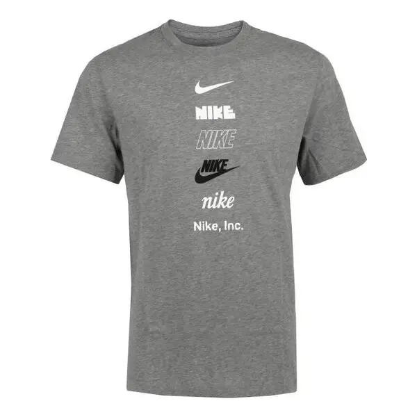 Nike Multi Logo T-shirt 'grey - Grey/multi-color