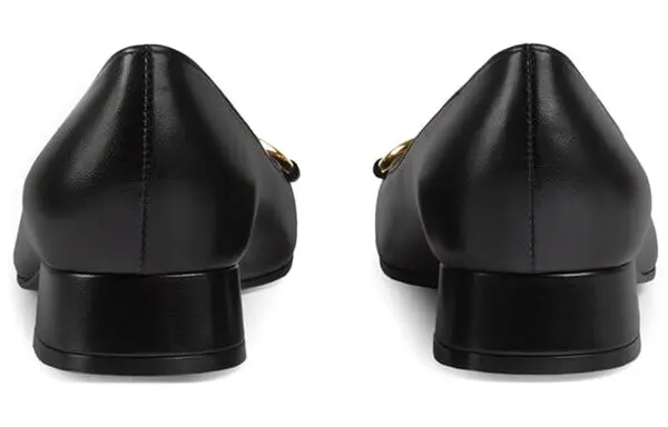 Gucci Horsebit Leather Ballet Flats - Black