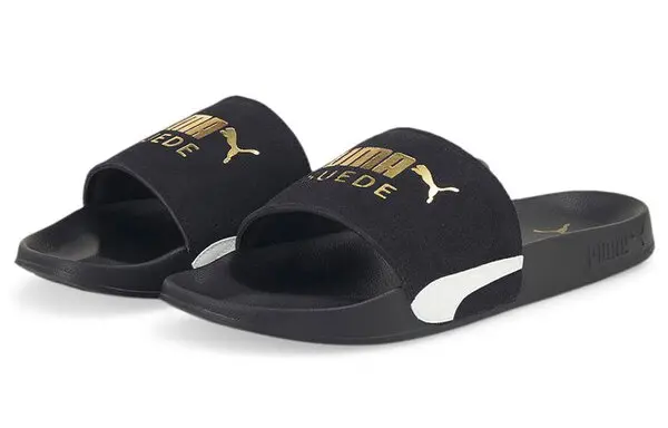 PUMA Suede Classic Slide - Black/white/gold