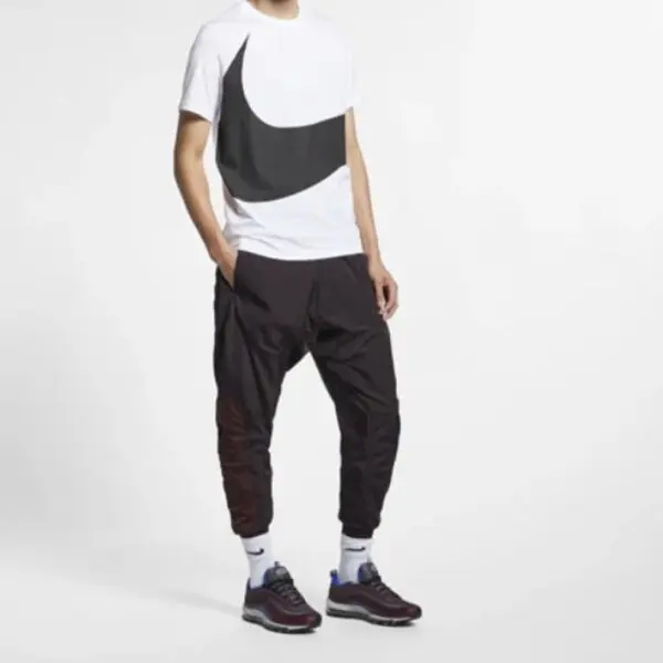 Nike Big Swoosh Tee Large Casual Sports Short Sleeve - White