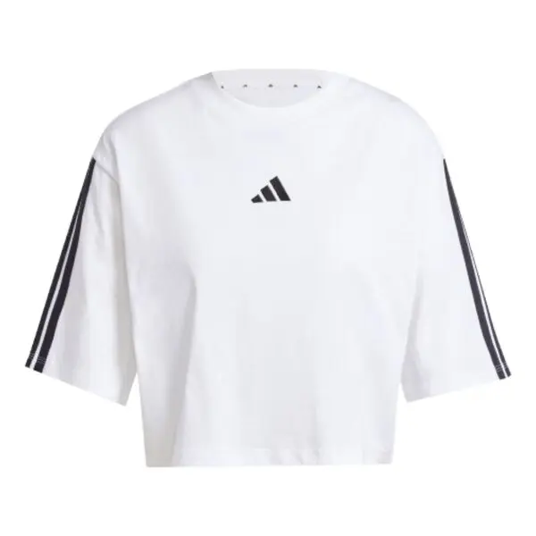 Adidas Essentials 3-stripes Cotton Loose T-shirt - White/black