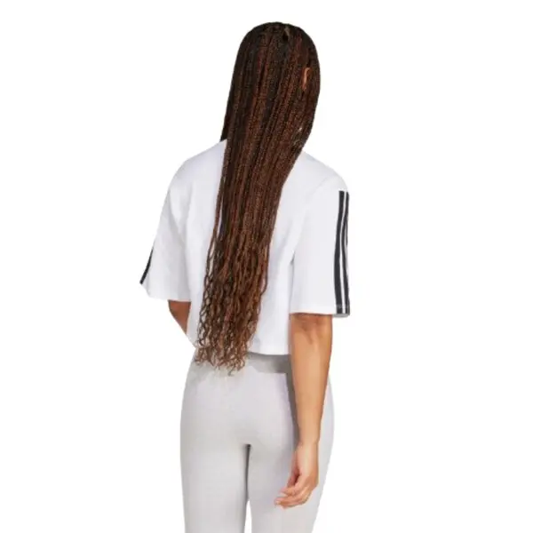 Adidas Essentials 3-stripes Cotton Loose T-shirt Asia Sizing 'white Black